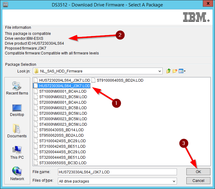 IBM DS3512 Drive Firmware Updates | AIX Museum